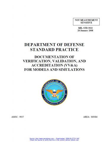 MIL STD- Documentation of Verification, Validation , and Accreditation (VVA&A) for Models and ...